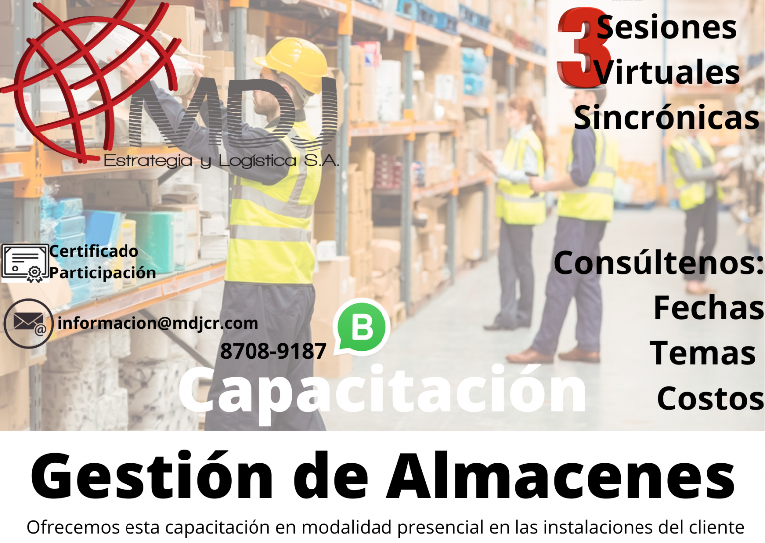 Capacitación Gestión de Almacenes Costa Rica